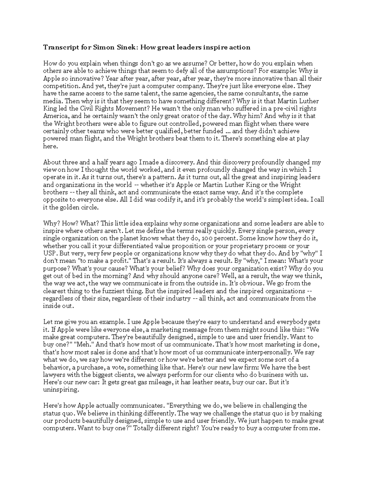 Ponder spiel joseph smiths lessons - Transcript for Simon Sinek: How ...