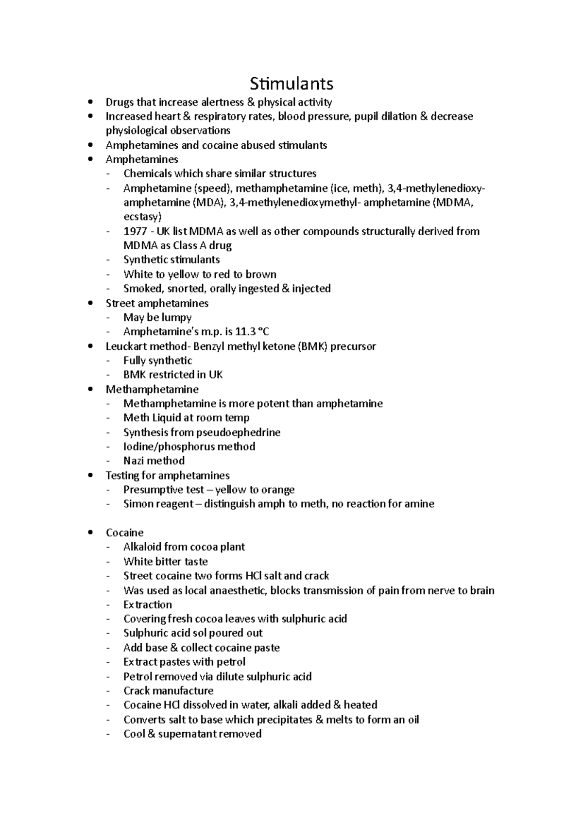 Stimulants - Stimulants Drugs that increase alertness & physical ...
