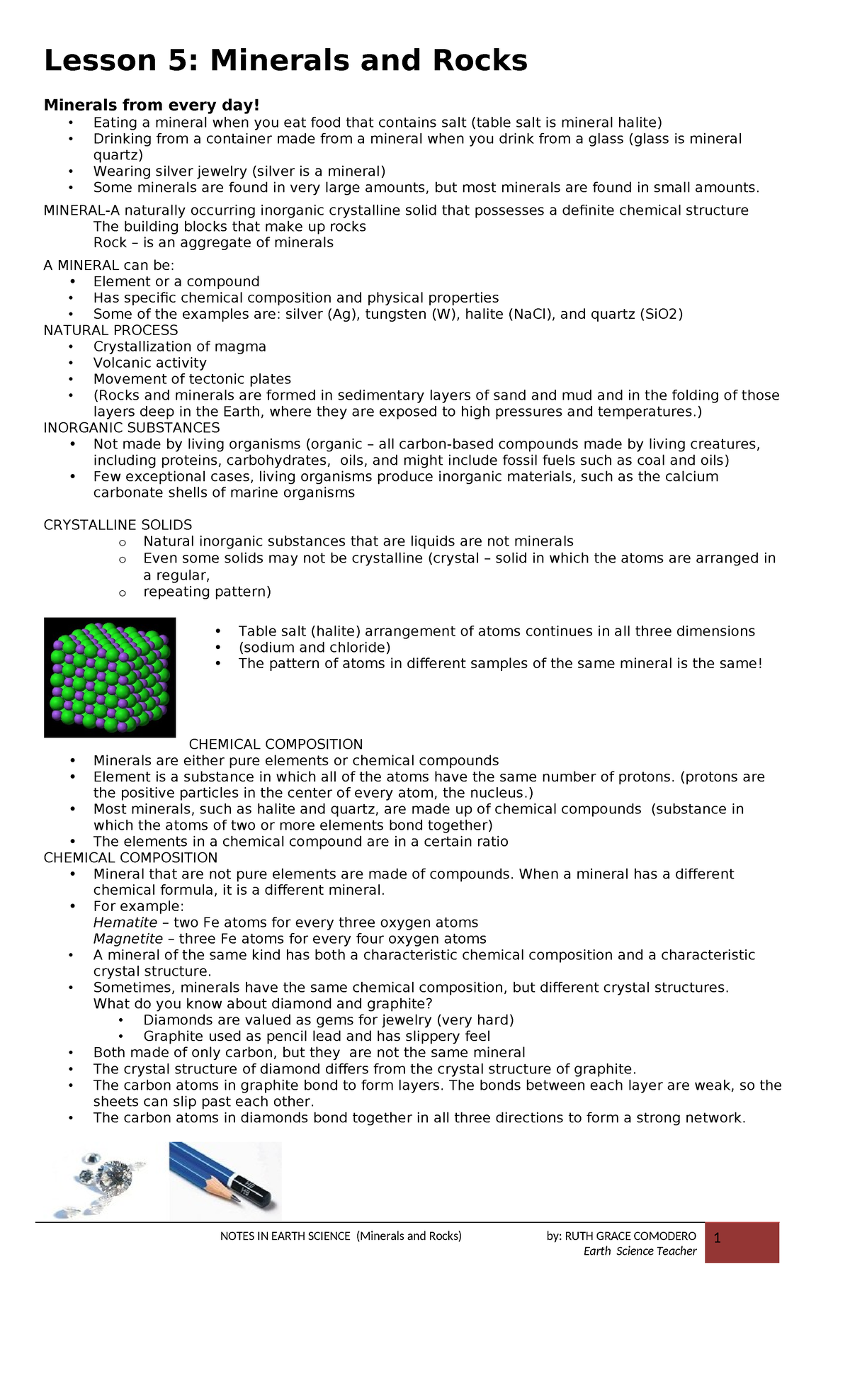 Minerals-and-Rocks - Kkkkkkkkkkk - Lesson 5: Minerals and Rocks ...