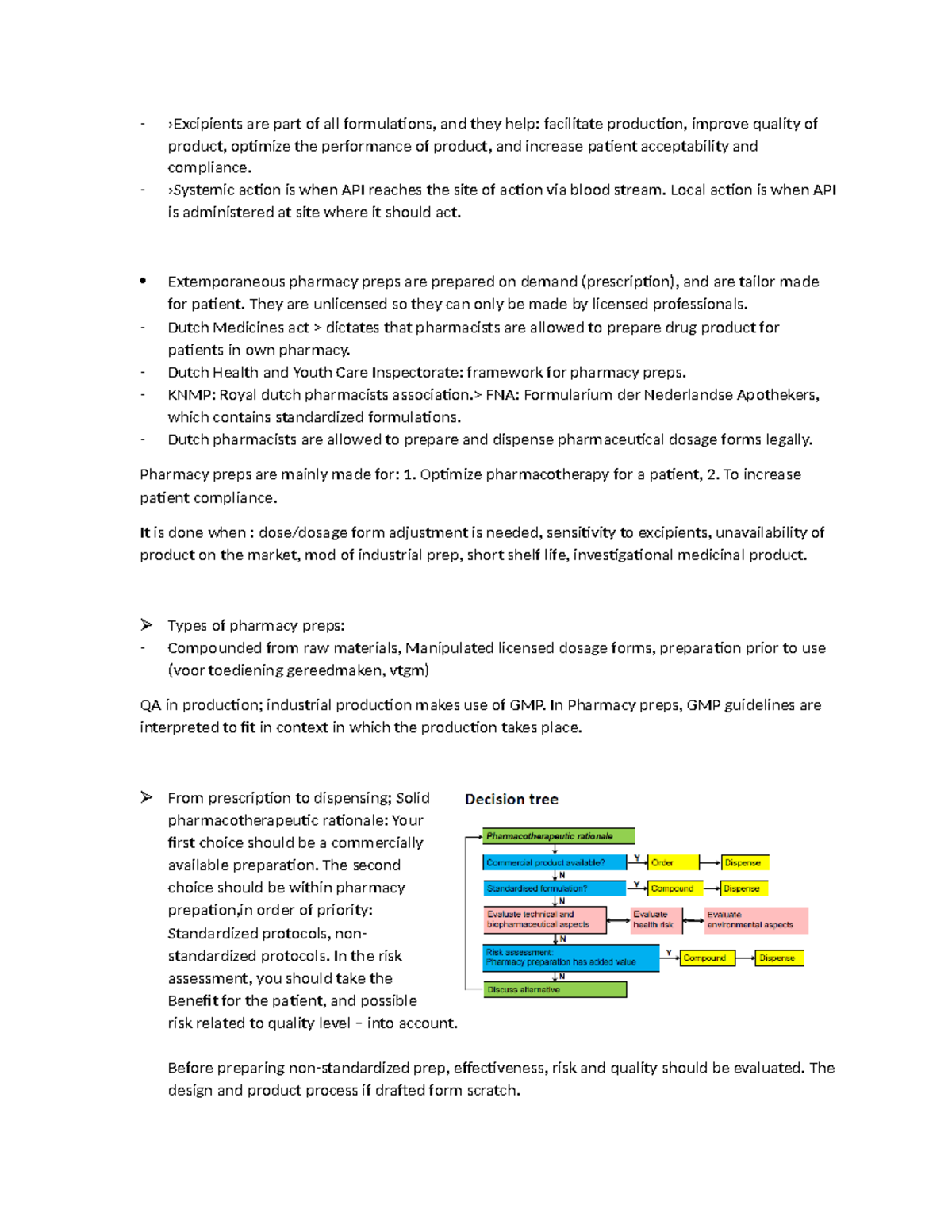 PTB2 Cheatsheet - Samenvatting Pharmaceutical Technology and ...