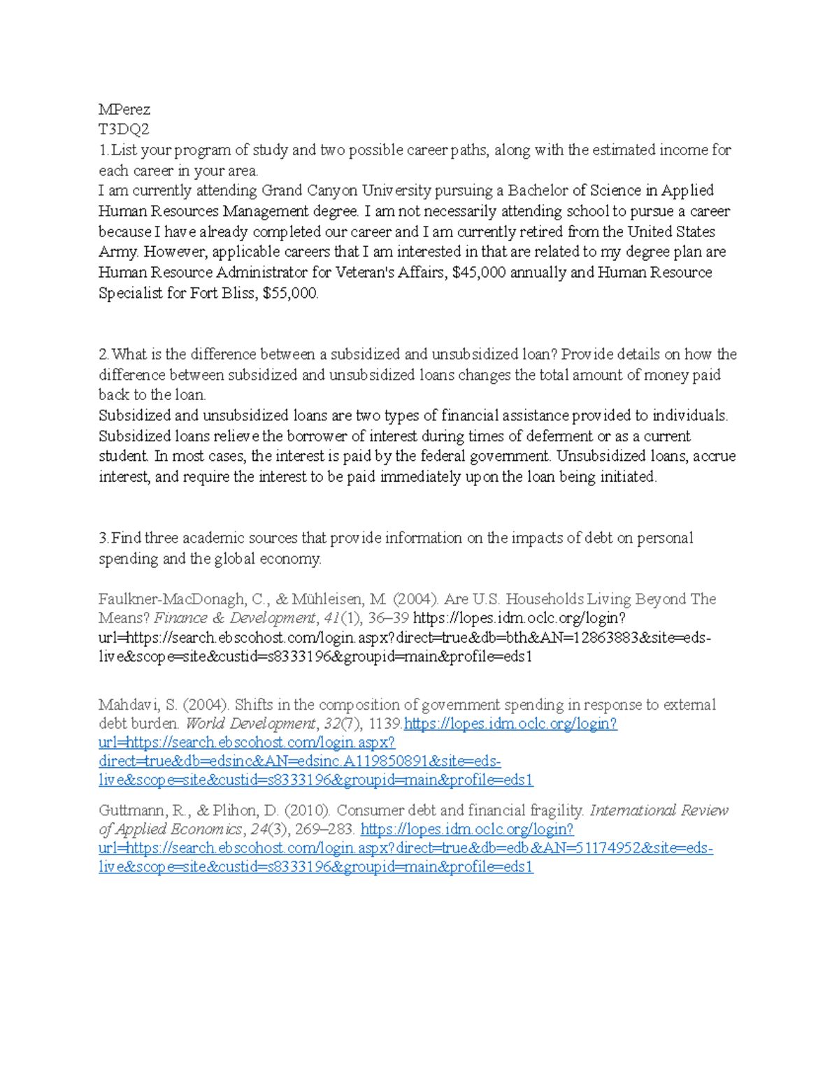 For Major Assignment 2 in Topic 4 - Copy - MPerez T3DQ 1 your program ...