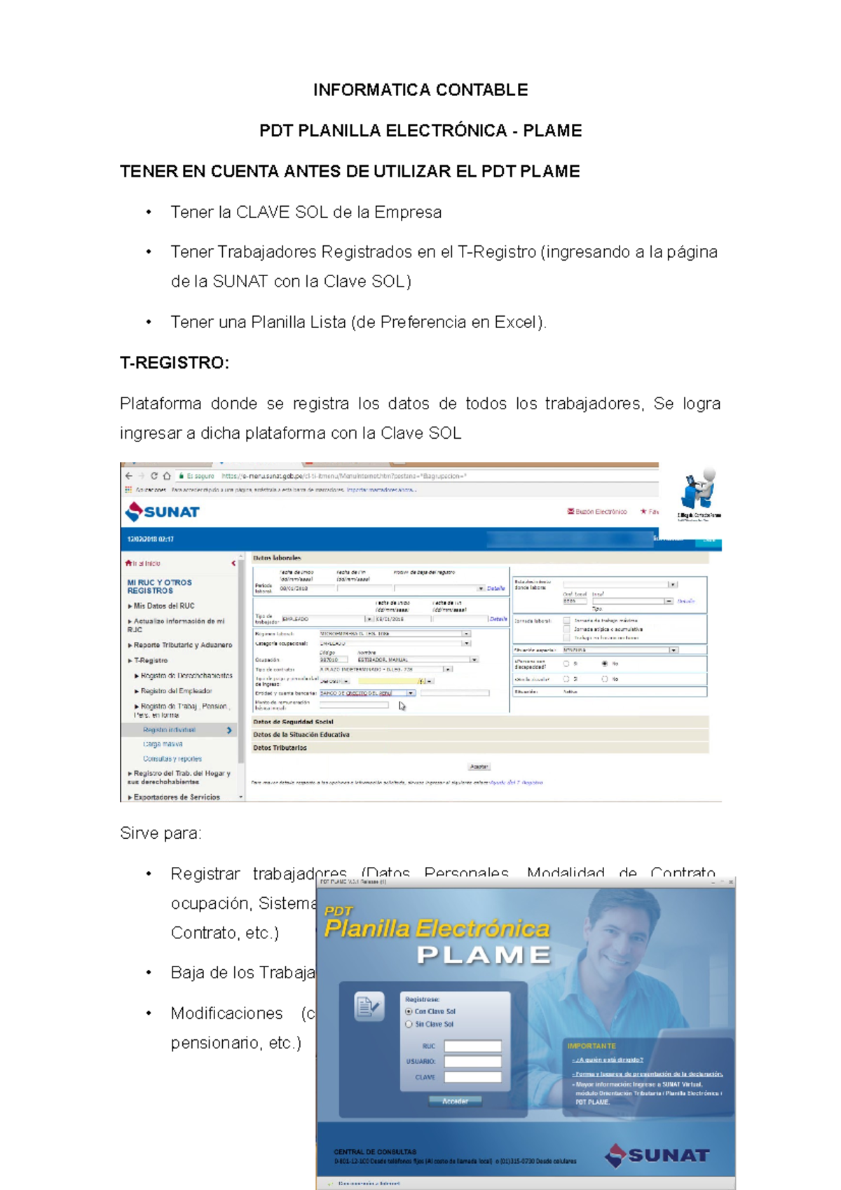 Informatica Contable - Plame - INFORMATICA CONTABLE PDT PLANILLA ...