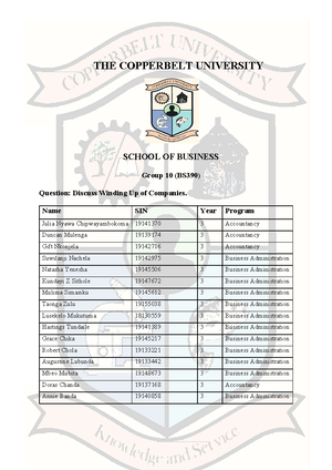 [Solved] Section 261 of the Companies Act No10 of 2017 of zambia ...