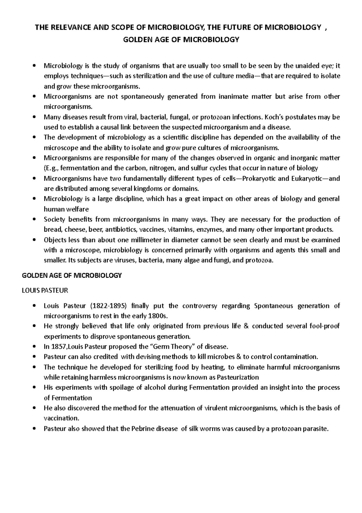 THE Relevance AND Scope OF Microbiology - Future of microbiology - THE ...