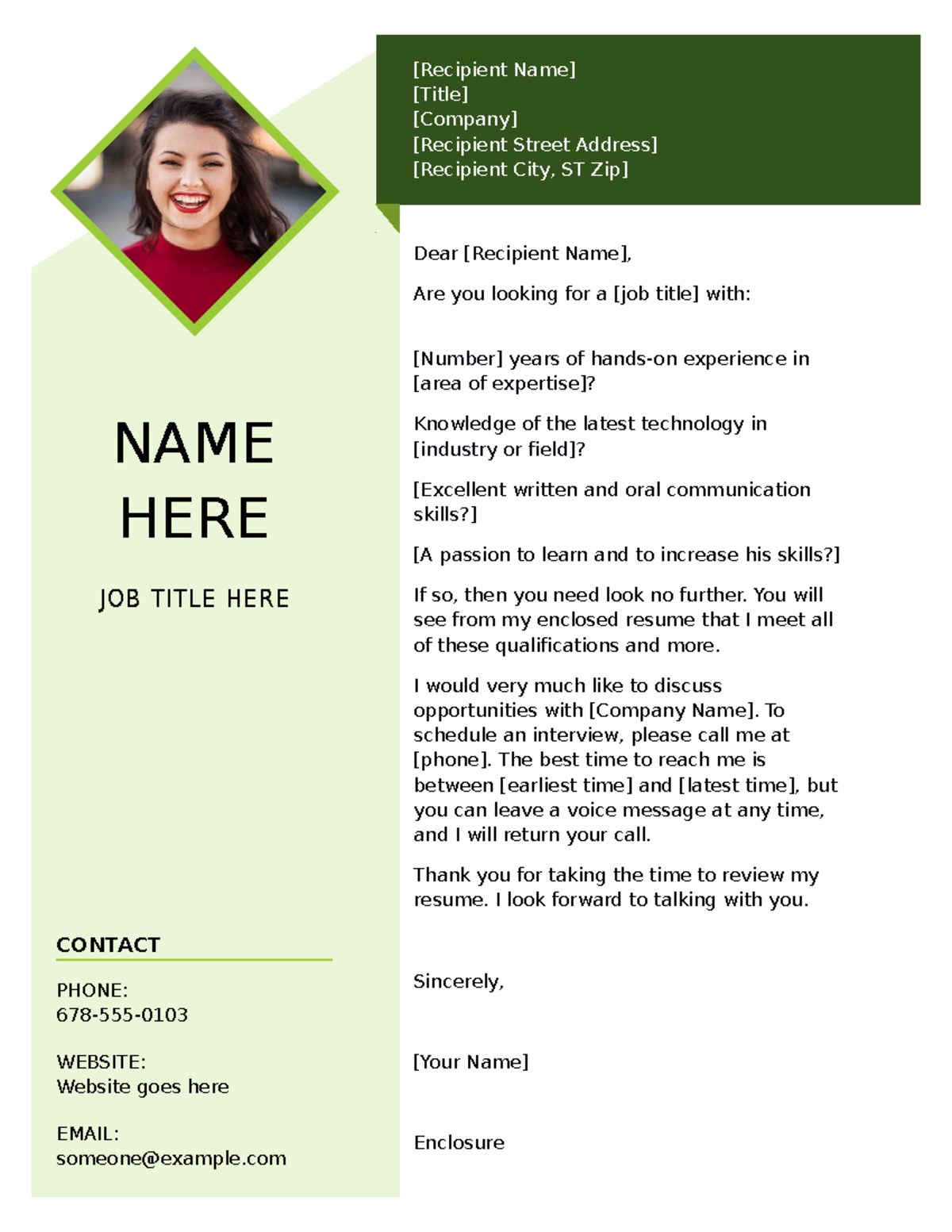 Cubist cover letter - mmmmm - [Recipient Name] [Title] [Company ...
