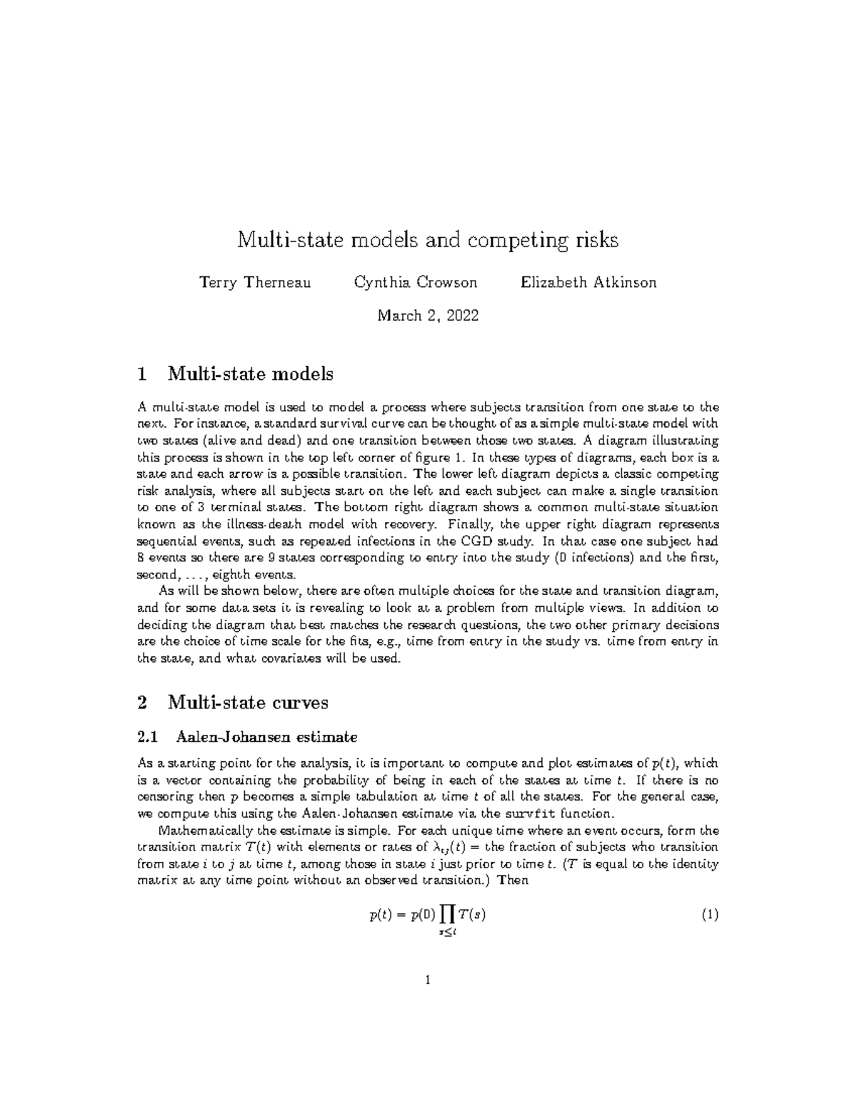 Compete - Multi-state models and competing risks Terry Therneau Cynthia ...