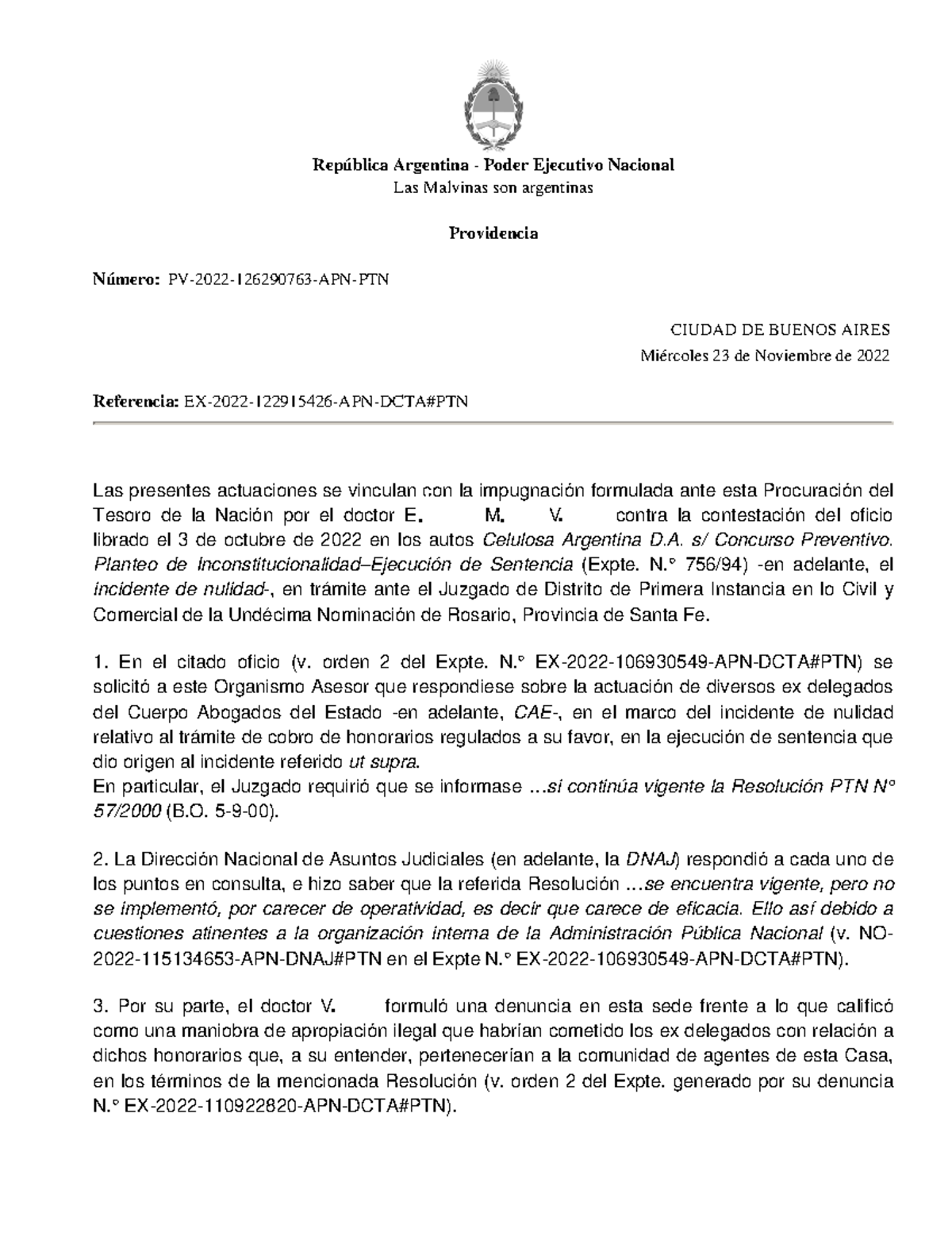 Dictamen 321-345-2022 - República Argentina - Poder Ejecutivo Nacional Las Malvinas son ...
