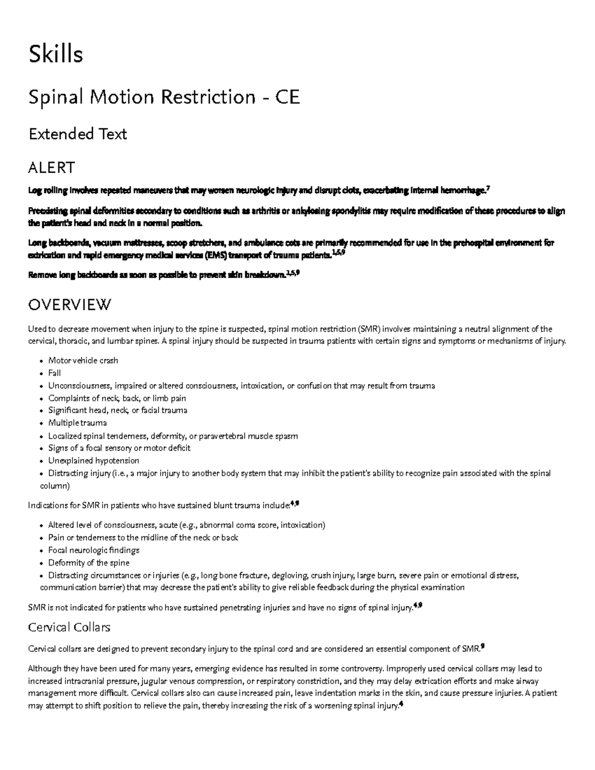 Skills. spinal motion restriction - Skills Spinal Motion Restriction ...