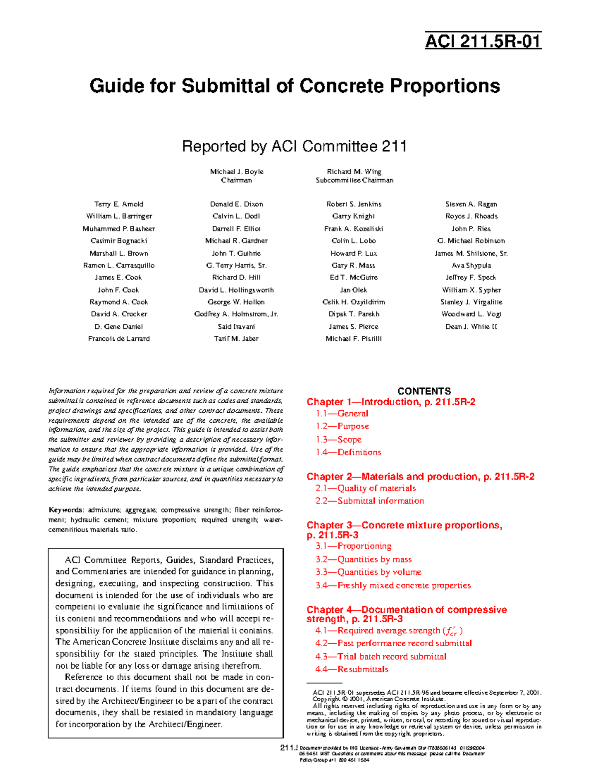 ACI 211 - Norma ACI 211.5R - ACI 211-01 supersedes ACI 211-96 and ...