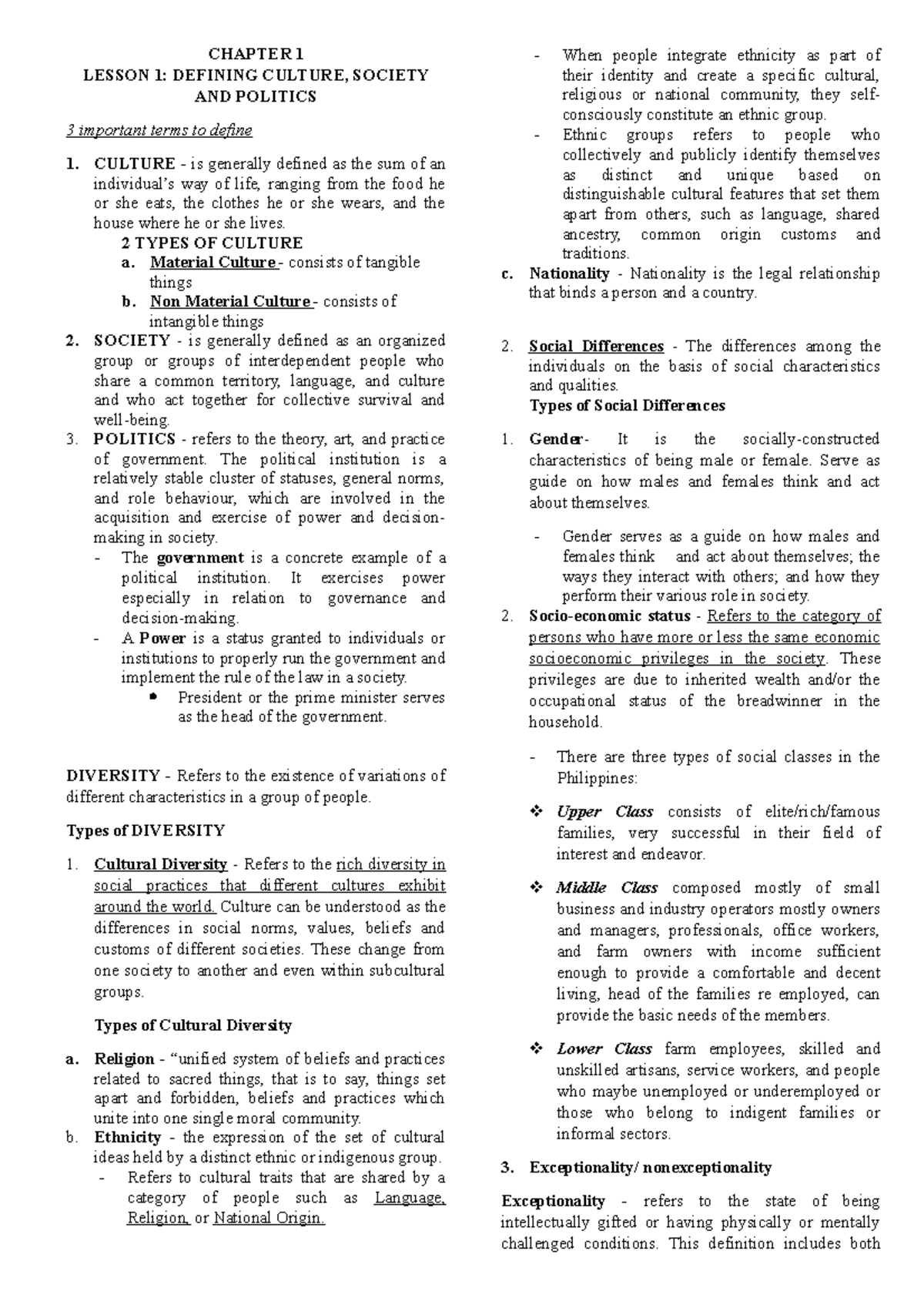 Lesson-1-UCSP - Useful materials for Philippines culture and social ...