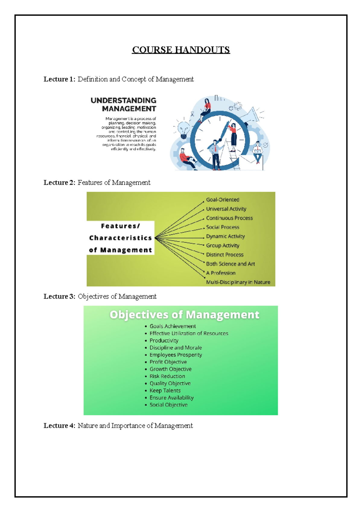 Course Handouts BCA - COURSE HANDOUTS Lecture 1: Definition and Concept ...