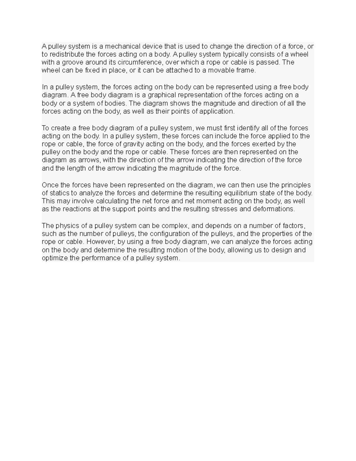 AEM2021 3 - How to work through a pulley problem - A pulley system is a ...