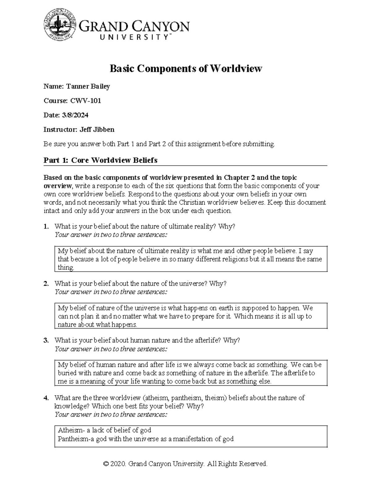CWV-101-301-RS-T1Basic Components Of Worldview-Tanner Bailey - Basic ...