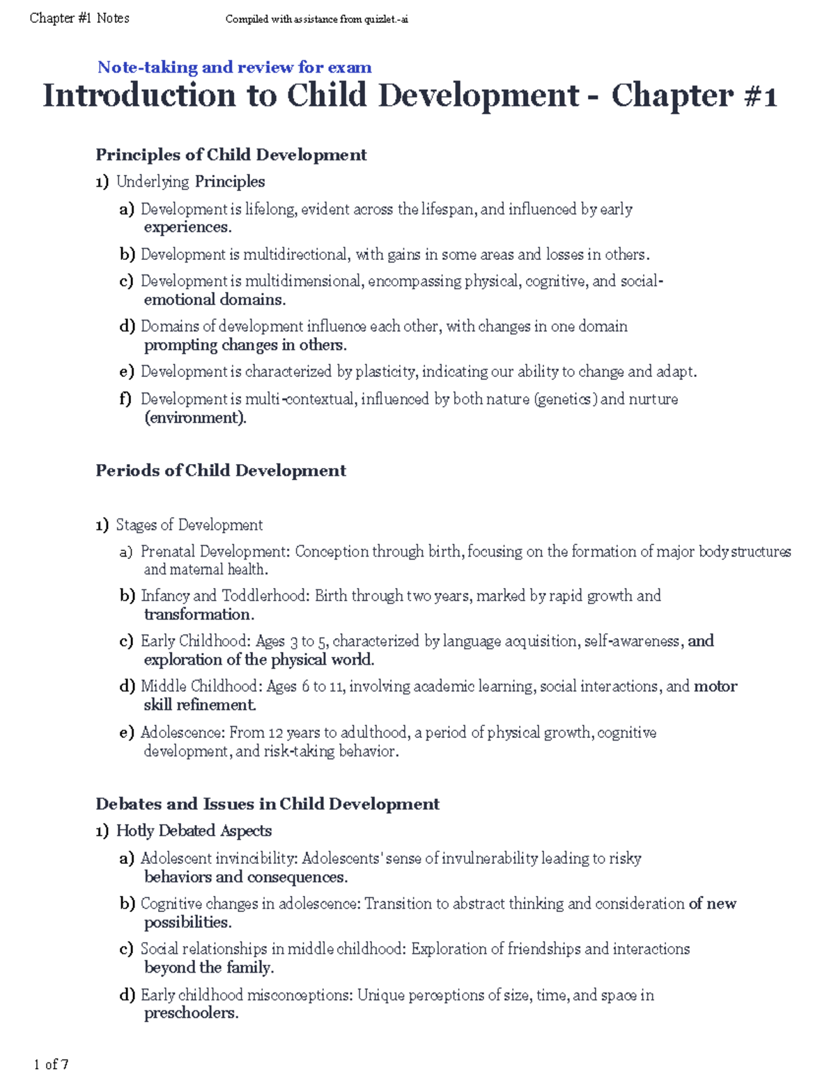 Chptr#1-Intro Child Development-NOTE Taking & Study guide - Note-taking ...