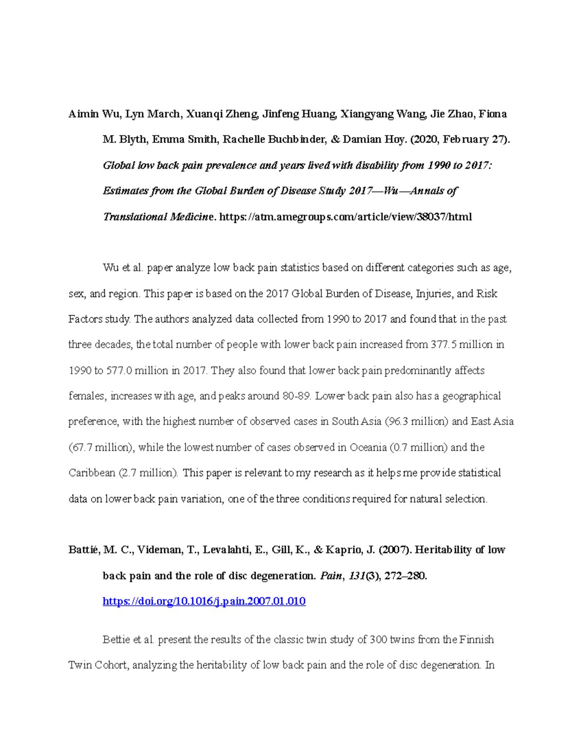 Anotated Bibliography - Aimin Wu, Lyn March, Xuanqi Zheng, Jinfeng ...