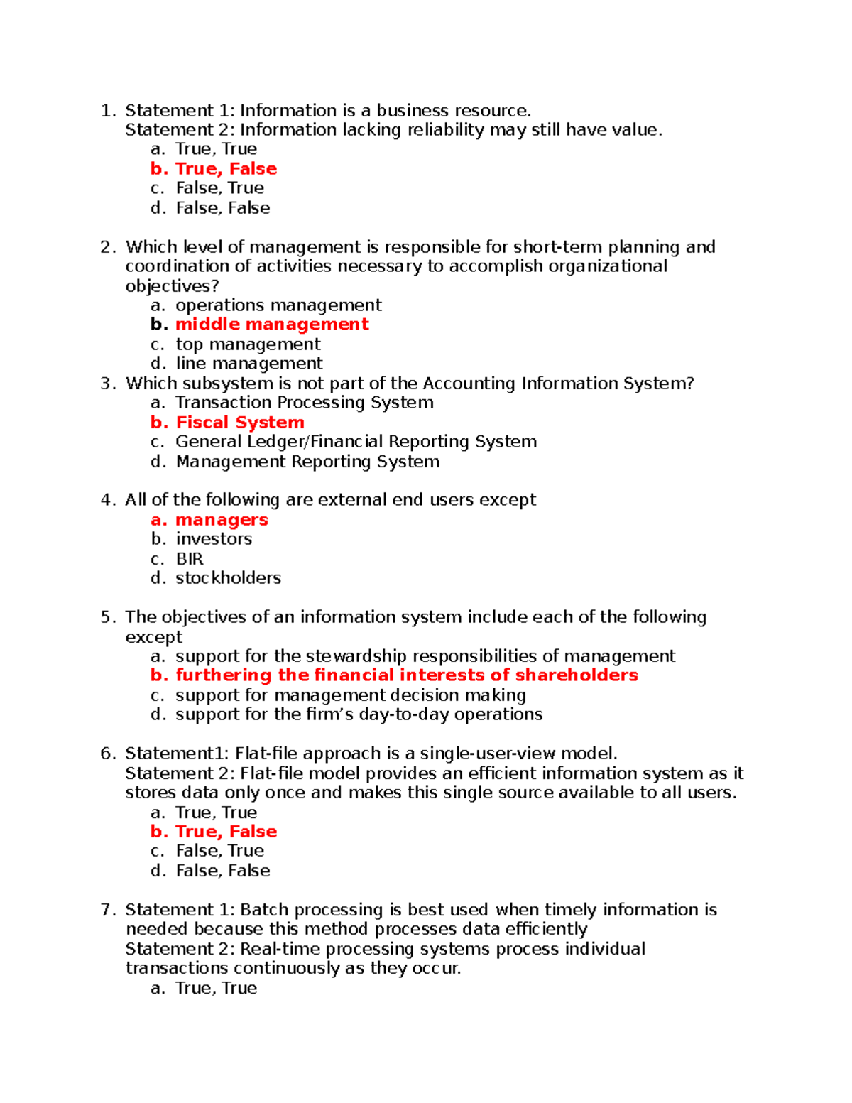 AIS reviewer - ////////////// - 1. Statement 1: Information is a ...
