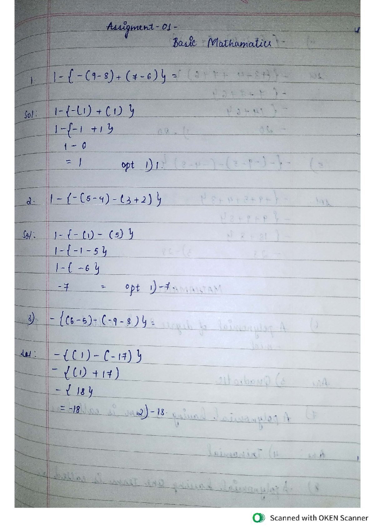 Assignment 1 - Useful questions - Basic f Mathamatics 1. y Sol : ( (1 ...
