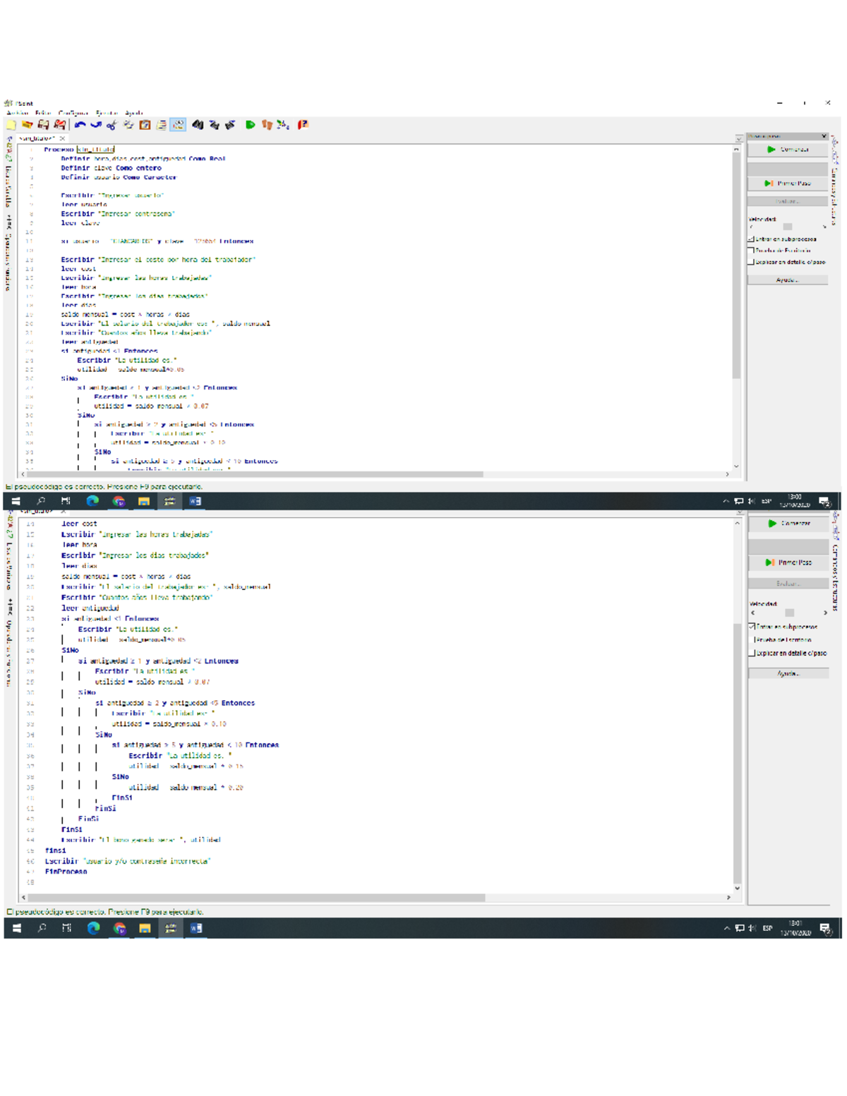Doc1algoritmos - TRABAJOS DE ALGORITMOS1 - Introducción a la administración - Studocu