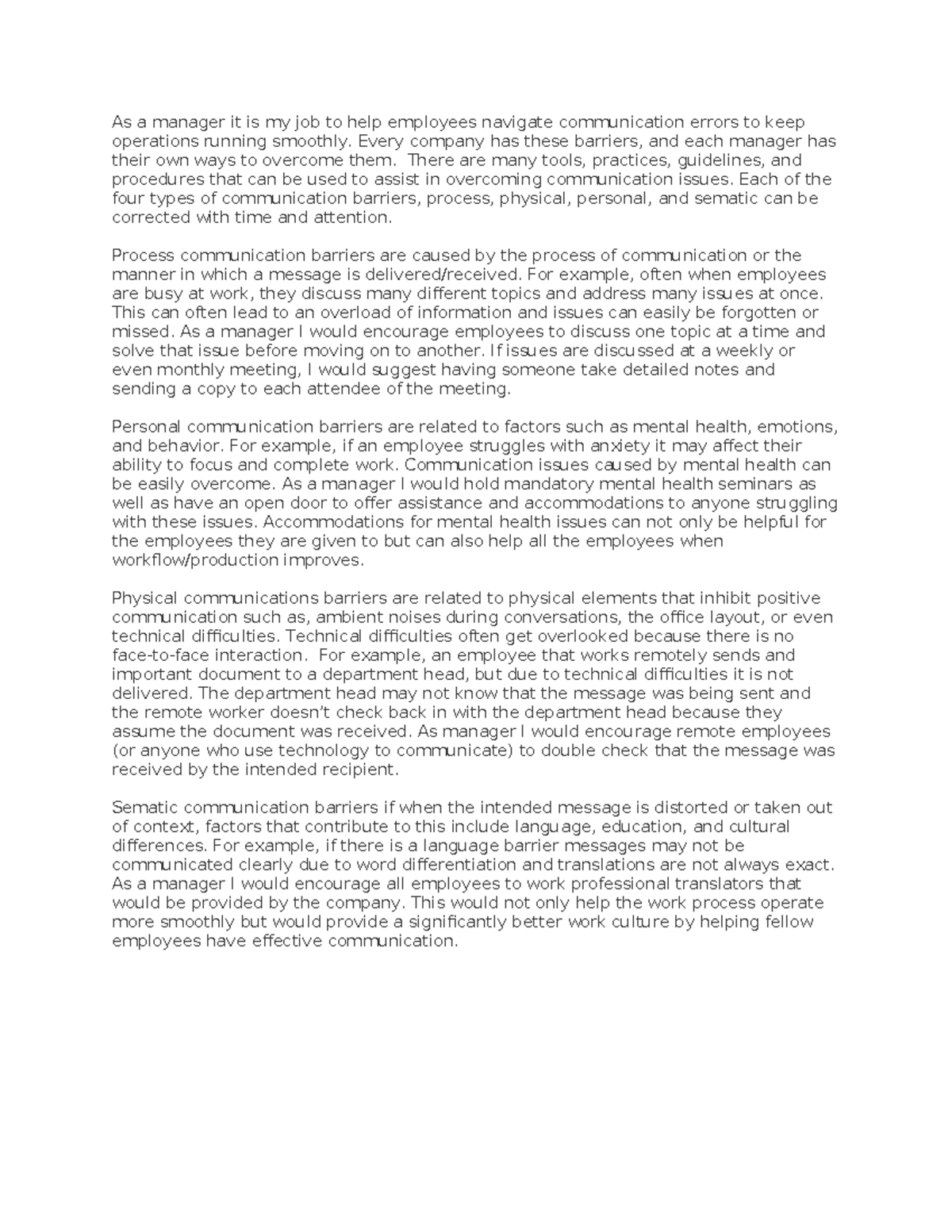 AVM1 Task 4 - completed on first attempt - As a manager it is my job to ...