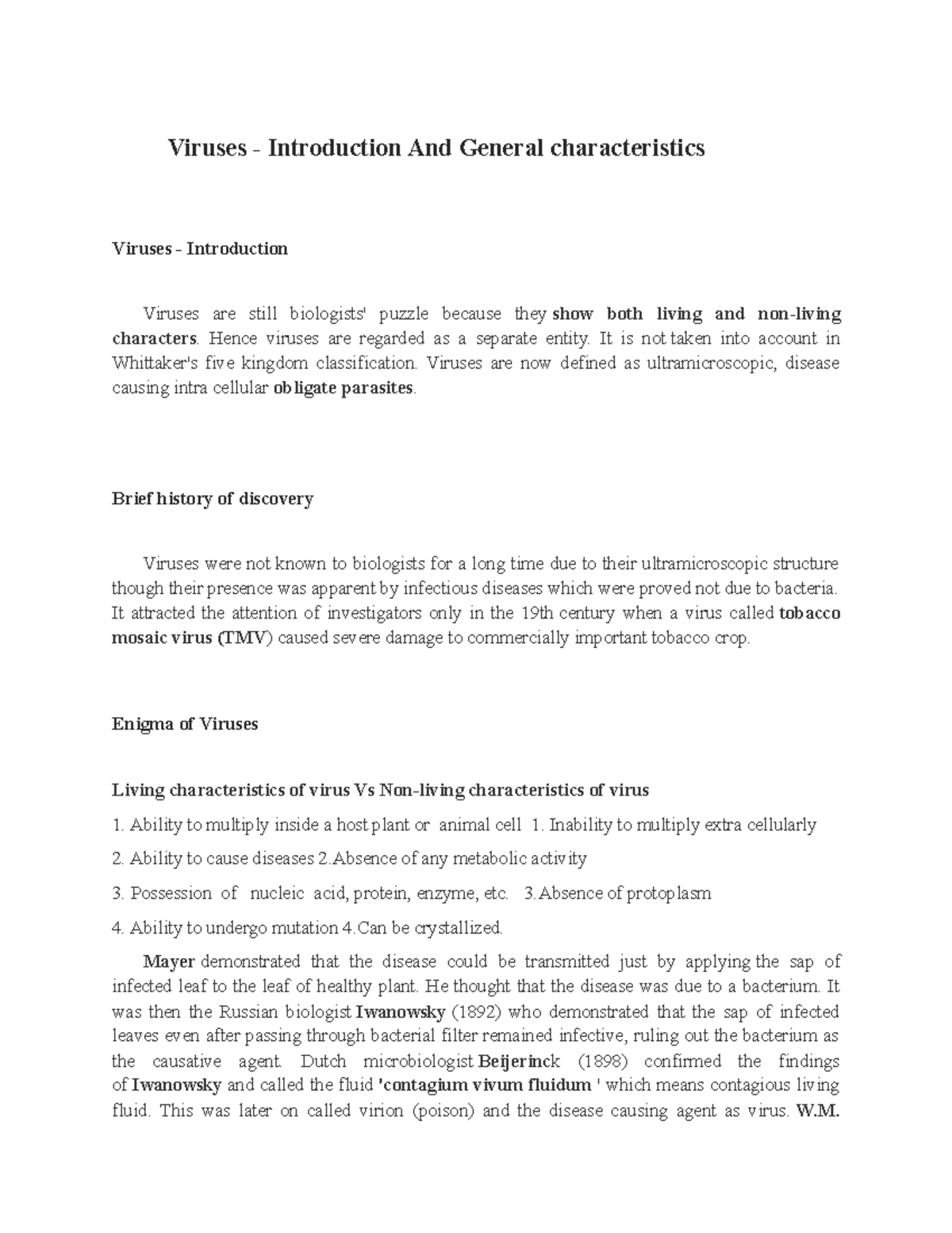 Viruses introduction and characteristics - Viruses - Introduction And ...