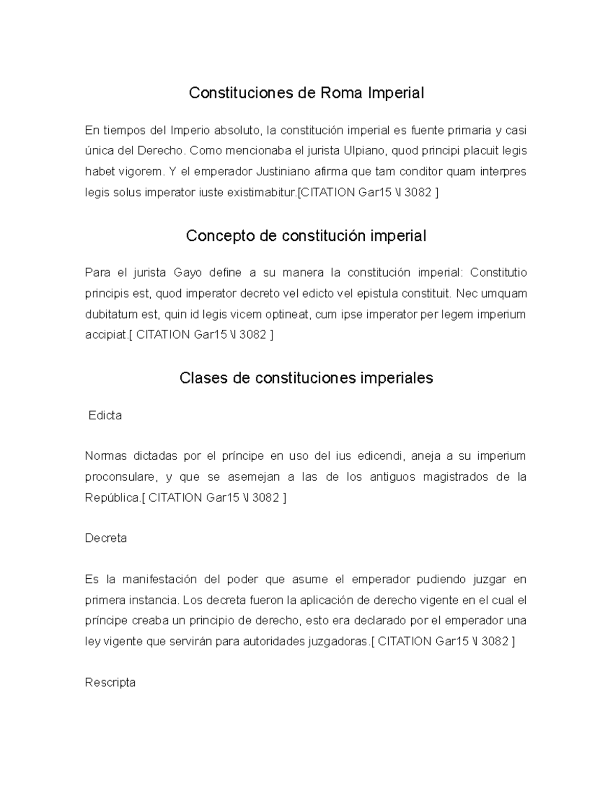 Constituciones de Roma Imperial - Como mencionaba el jurista Ulpiano ...