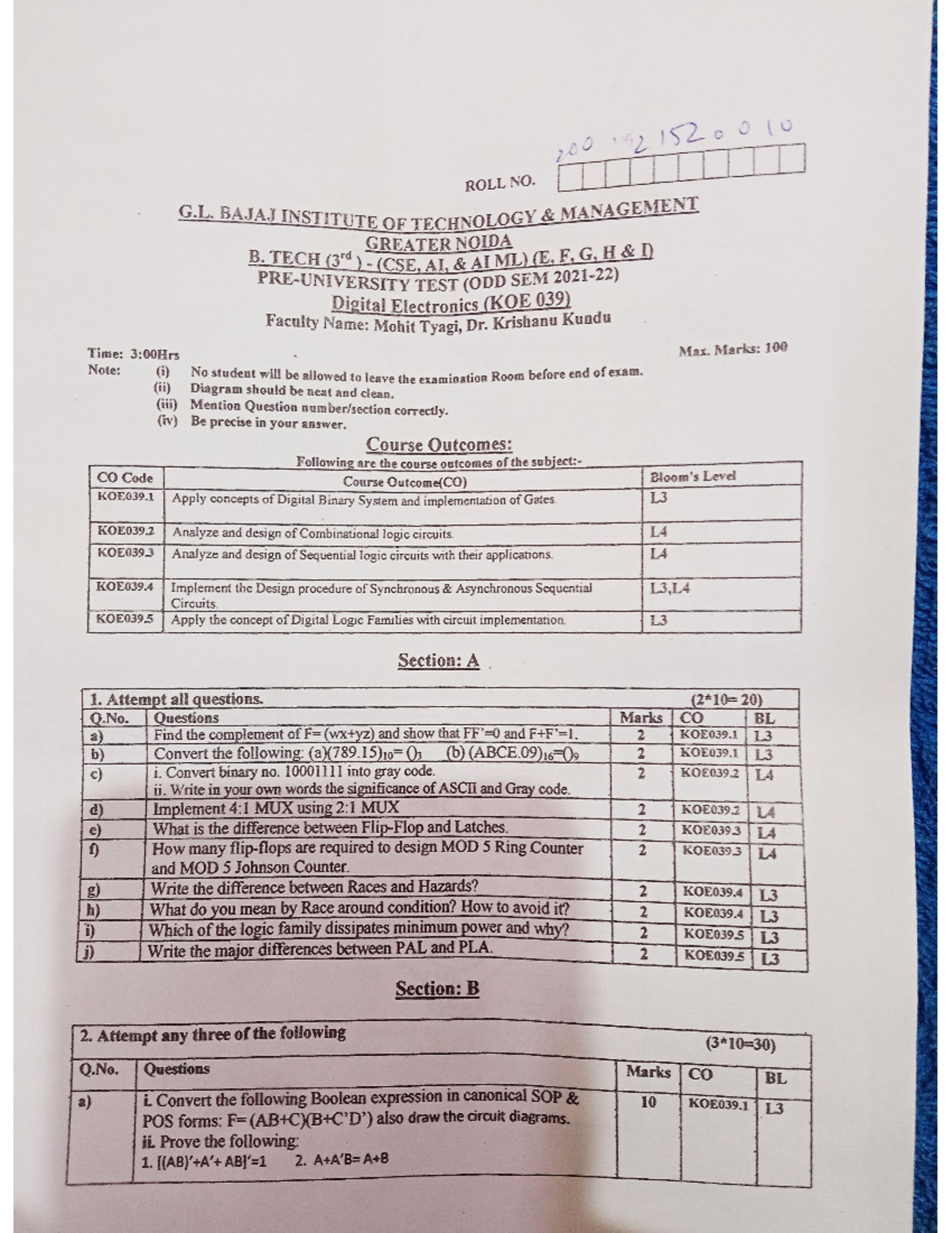CSE DE PUT - CSE DIGITAL ELECTRONICS MOST IMPORTANT QUESTION PAPER ...