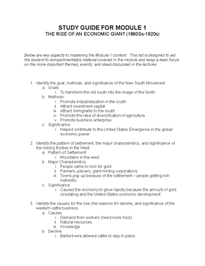 Exam 2 Hist 1302 - essay history exam - Professor Pickens HIST 1302 ...