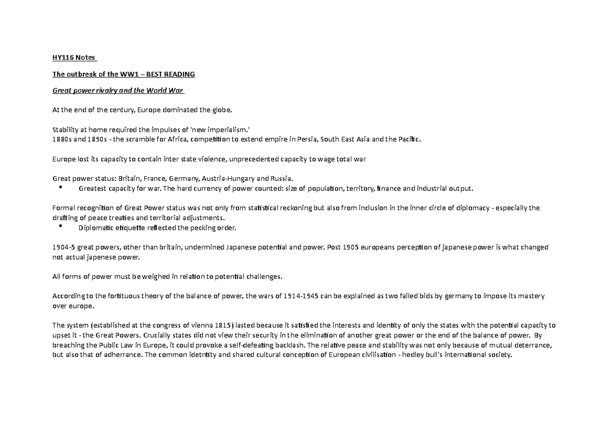 Lecture Notes - Revision notes for Vietnam, decolonisation and the ...