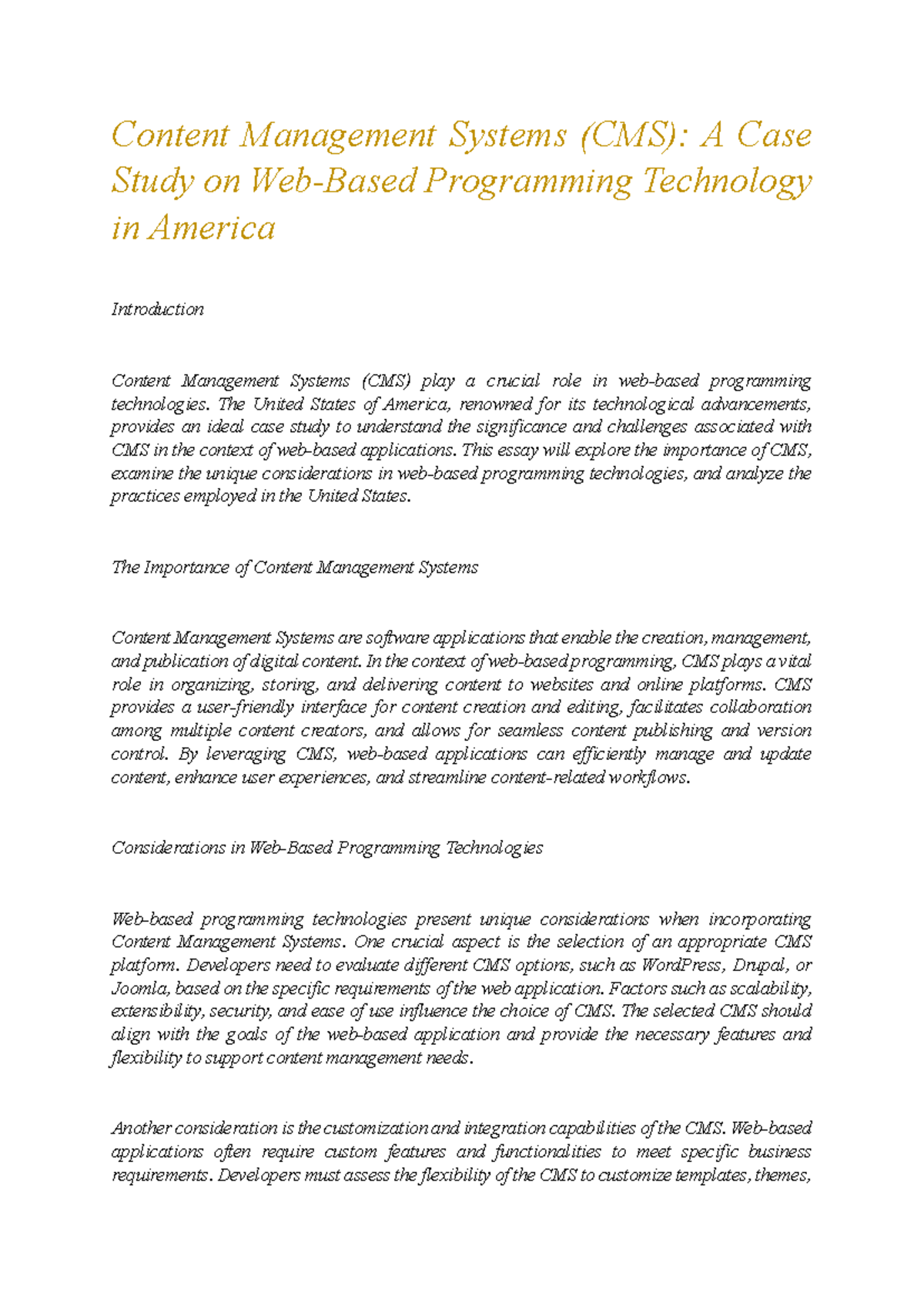 Content Management Systems CMS A Case Study on Web Based Programming 13 - Content Management ...