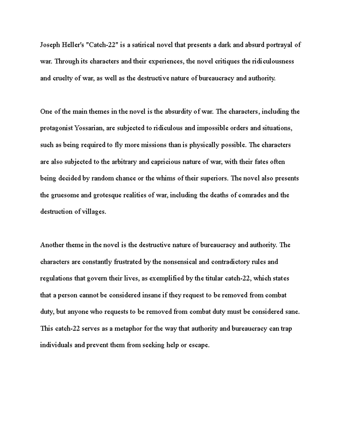 Catch-22 by Joseph Heller - Joseph Heller's "Catch-22" is a satirical ...