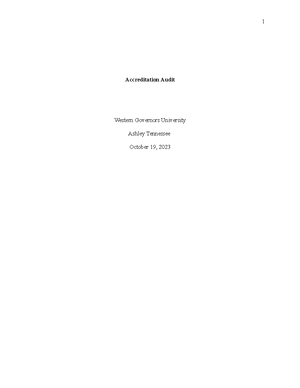 AFT2 Task 4 - Accreditation audit task 4 - AFT 2 - WGU - Studocu