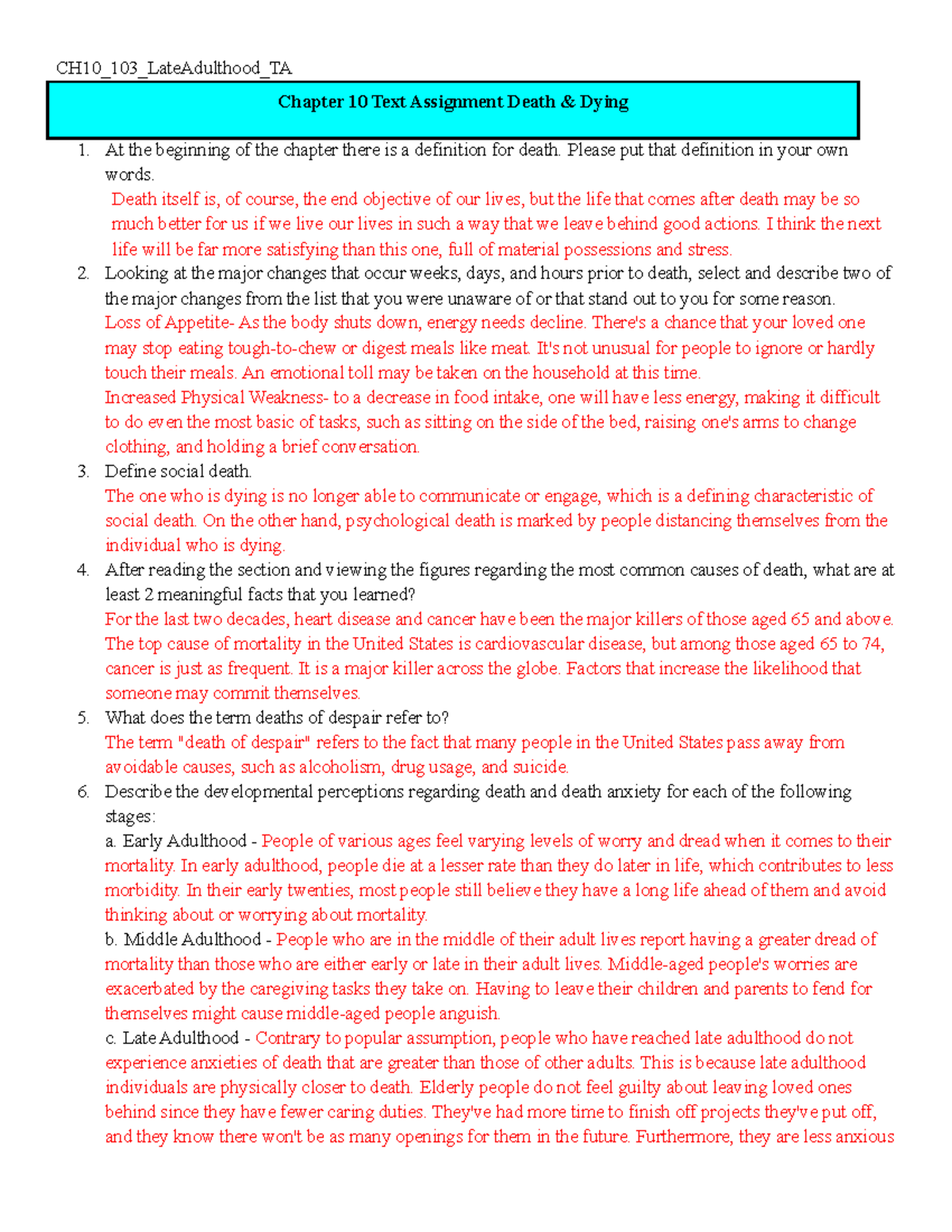 CH10 103 Late Adulthood - CH10_103_LateAdulthood_TA Chapter 10 Text ...