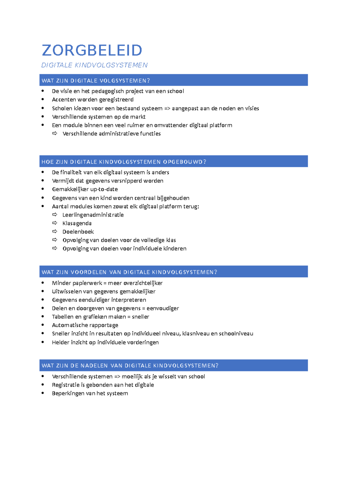 Digitale kindvolgsystemen - ZORGBELEID DIGITALE KINDVOLGSYSTEMEN WAT ZIJN DIGITALE VOLGSYSTEMEN ...