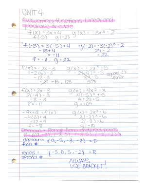 Unit 1: Polynomials - MATH1020 - Studocu