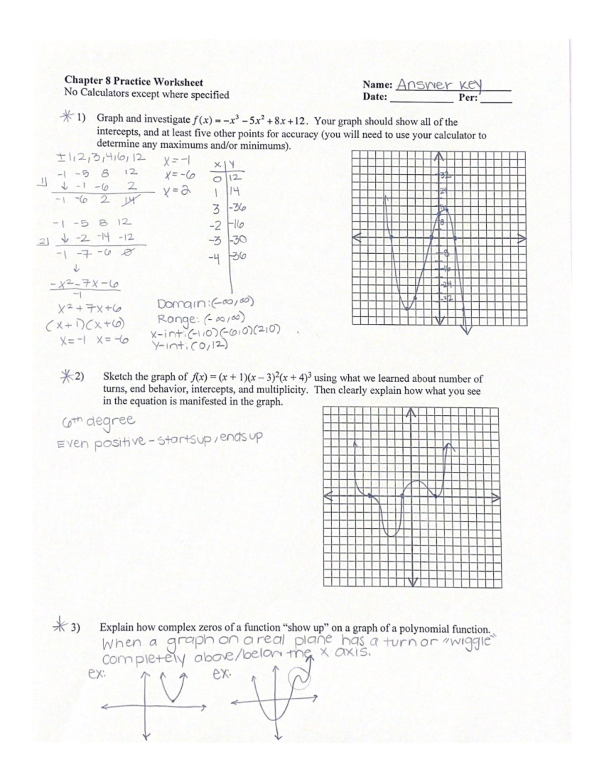 Chapter 8 Review WS with Answers - Studocu