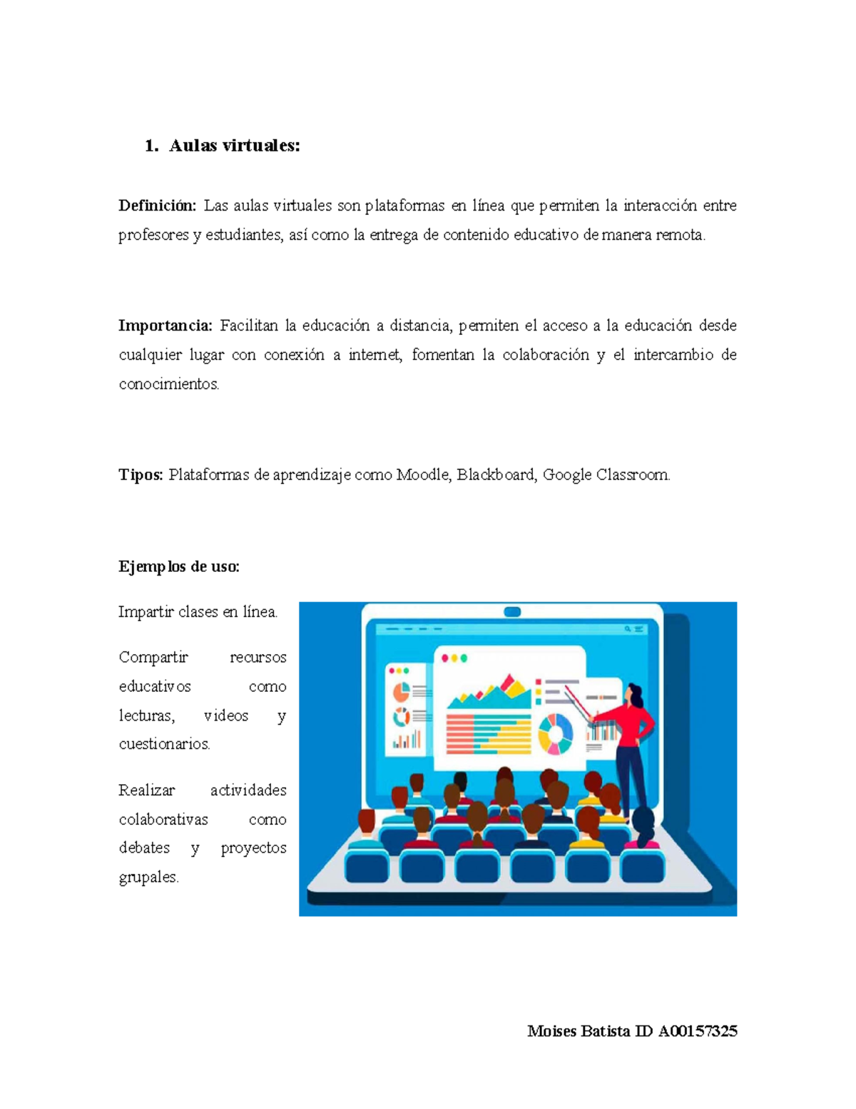 Unidad 5. Actividad 2. Entregable. Definir - 1. Aulas virtuales ...