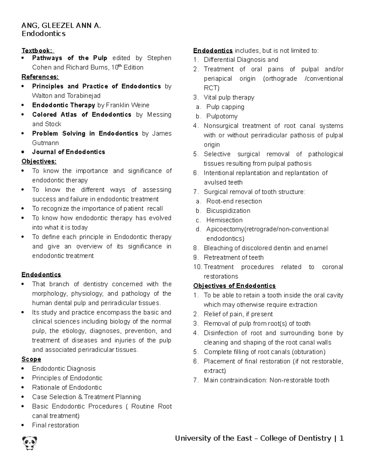 vdcfdzcvhfxxcgf.. Endo Notes Prelim To Finals - Endodontics Textbook ...