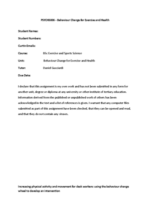 Carron's model - Lecture notes 4 - Carron’s model – PELT 4 factors that ...