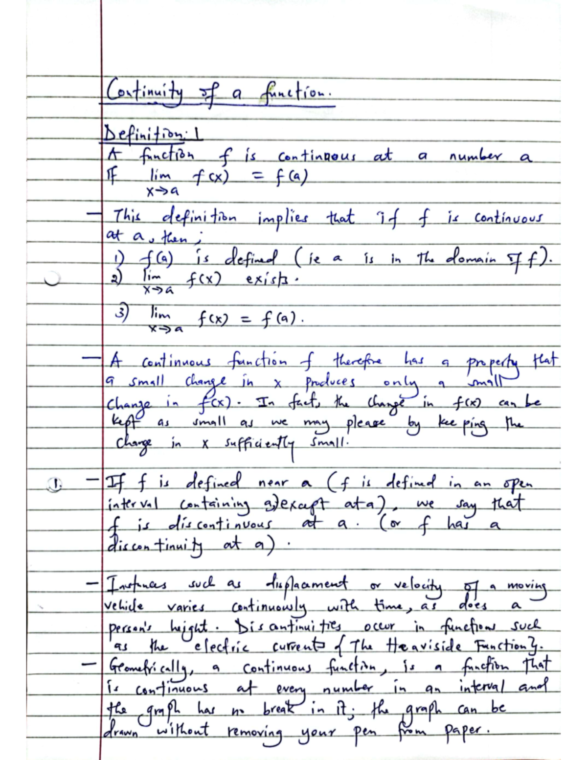 Calculus 1(notes 8) - Good - Introduction to analysis - Studocu