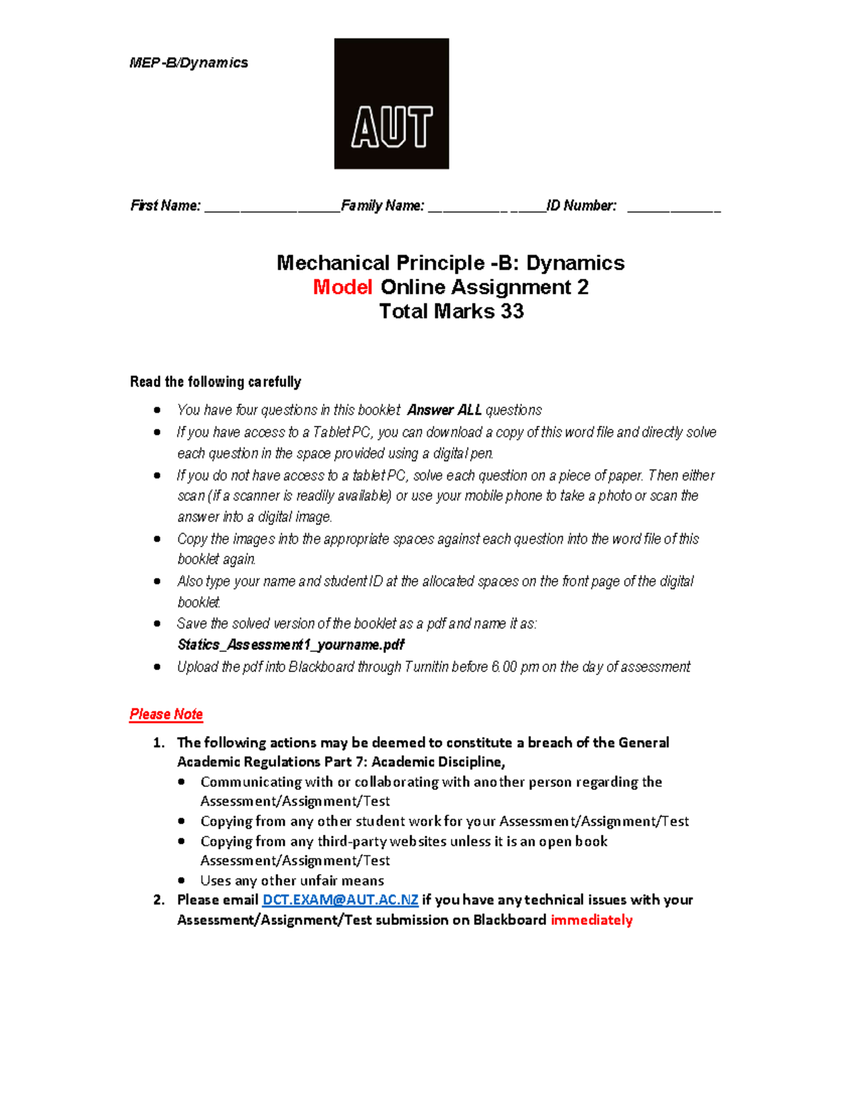 Practice - math - MEP-B/Dynamics First Name: ___________________Family ...