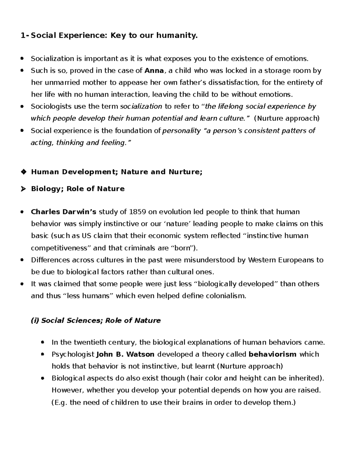 CH5 Socialization - 1- Social Experience: Key to our humanity ...