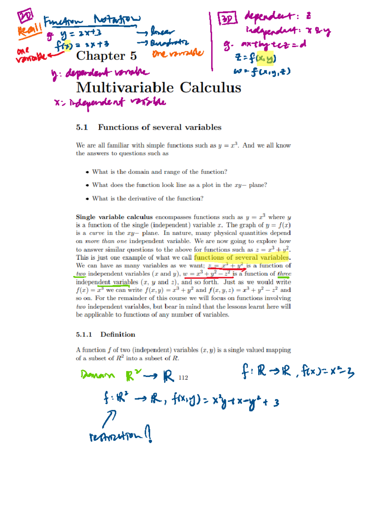 Chapter 5 Notes (Annotated) - School of Mathematical Science - Studocu