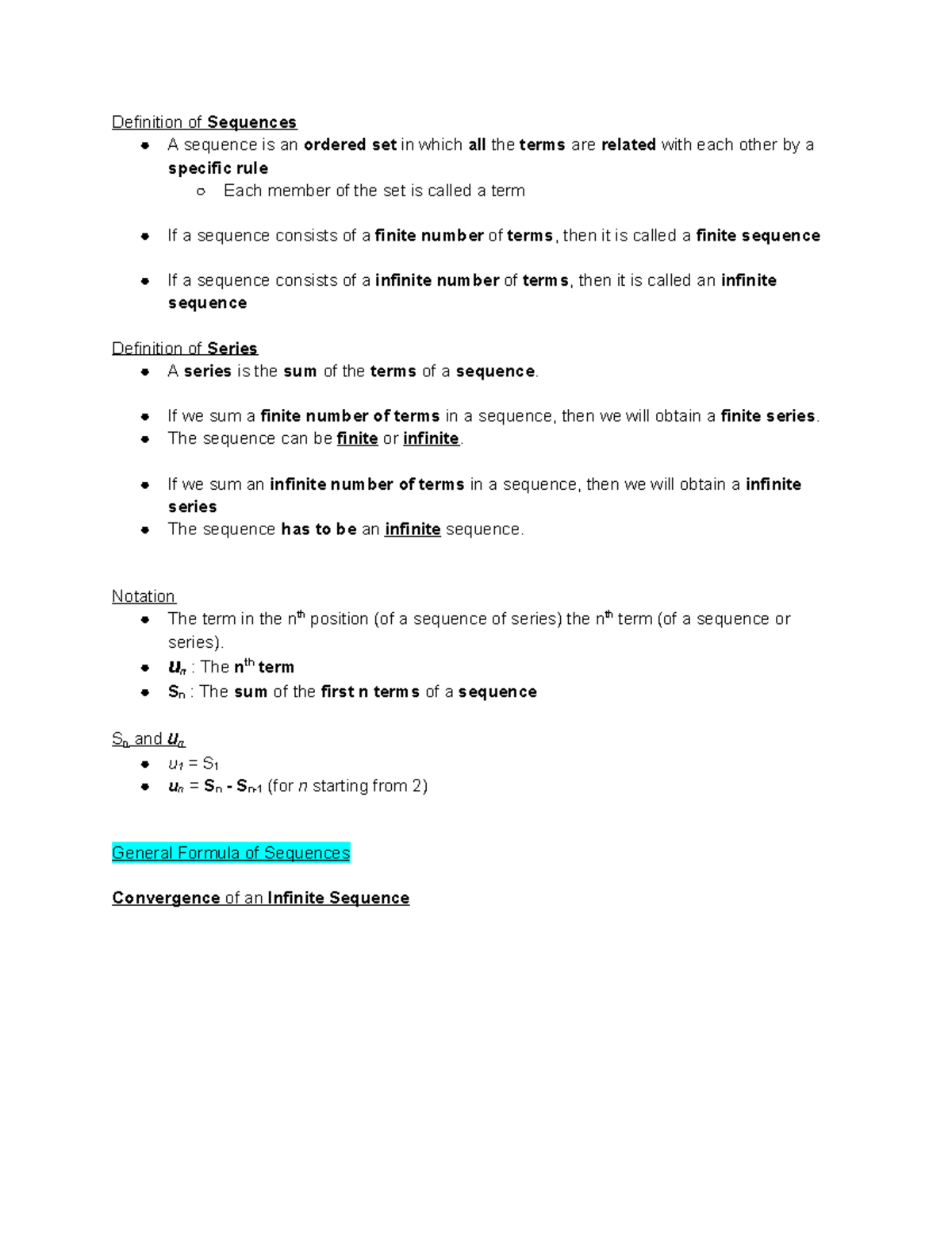 Mathematics Sequence and Series - Definition of Sequences A sequence is ...