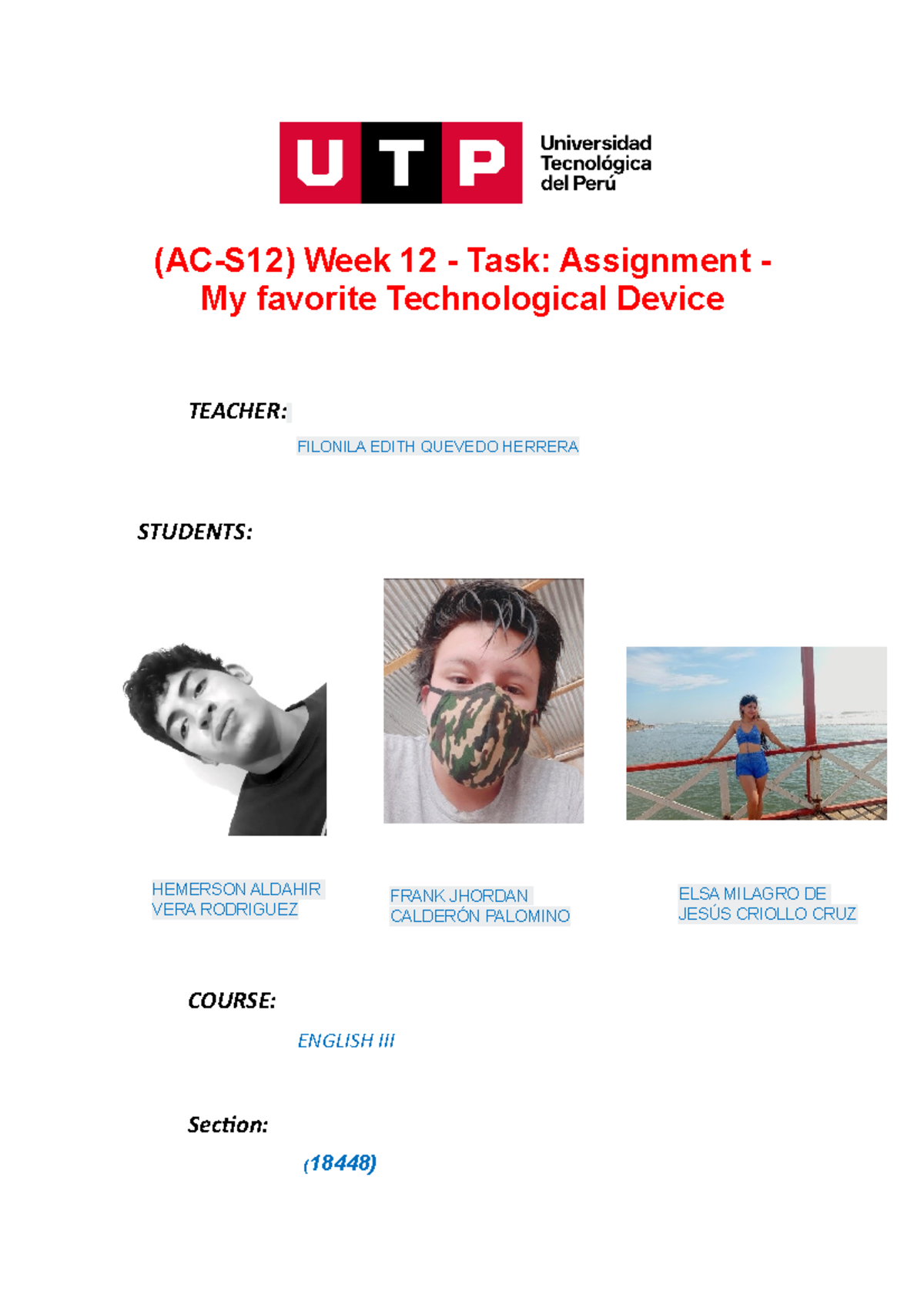 (AC-S12) Week 12 My favorite Technological Device - (AC-S12) Week 12 ...