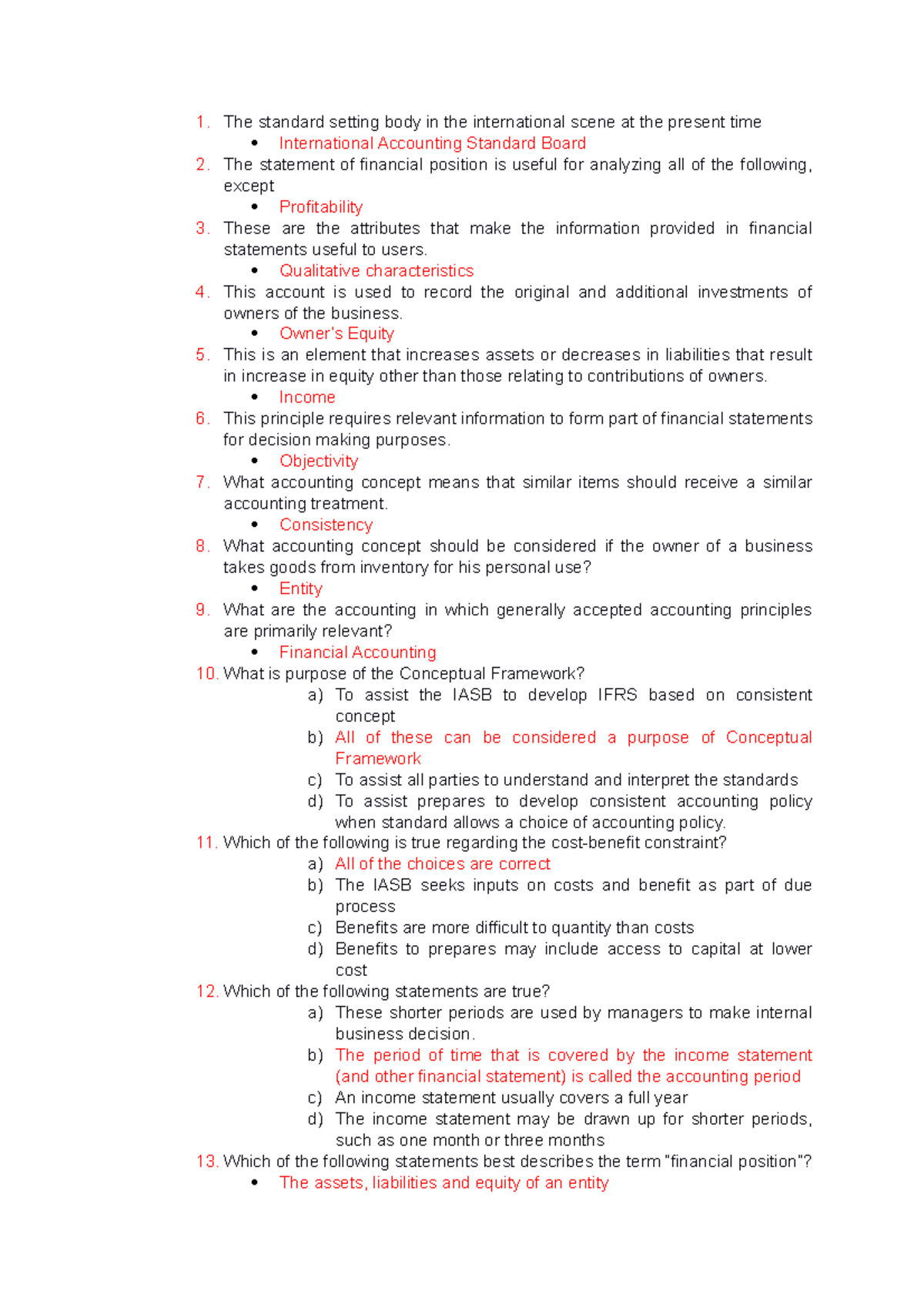 The standard setting body in the international scene at the present ...