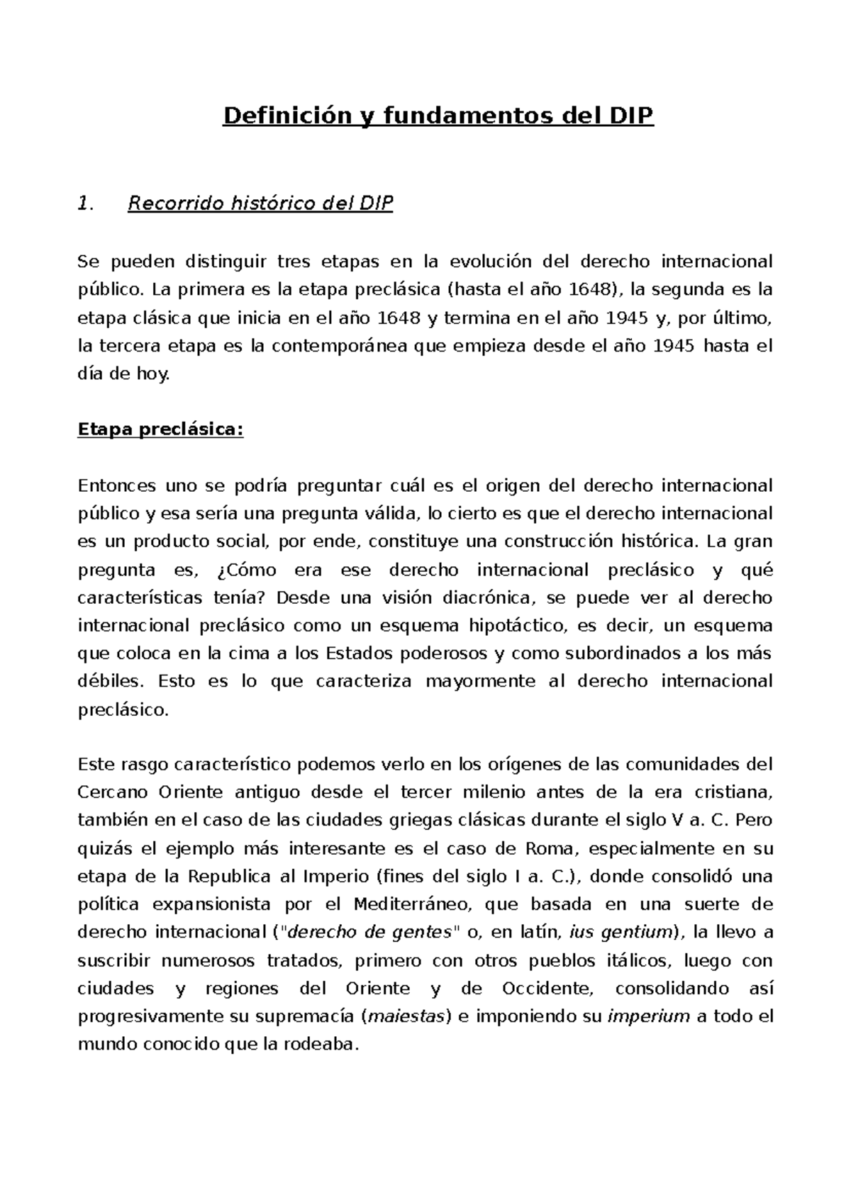 Definiciones y fundamentos del DIP - Definición y fundamentos del DIP 1 ...