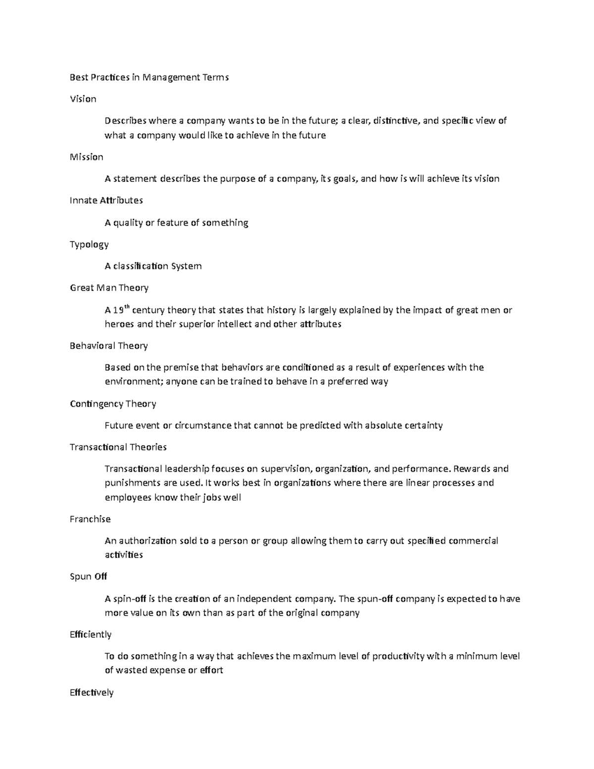 Best Practices in Management Terms - Best Practices in Management Terms ...