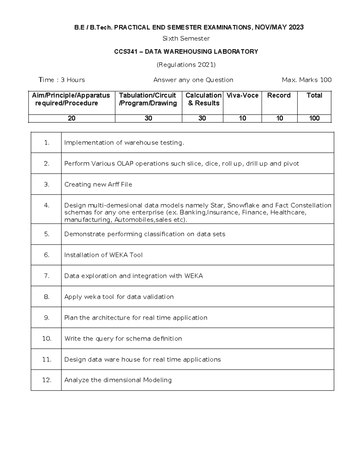 Ccs341 set 2 - B / B. PRACTICAL END SEMESTER EXAMINATIONS, NOV/MAY 2023 ...