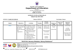 SBFP 2023 24 Accomplishment Report - Republic of the Philippines Department of Education Region ...
