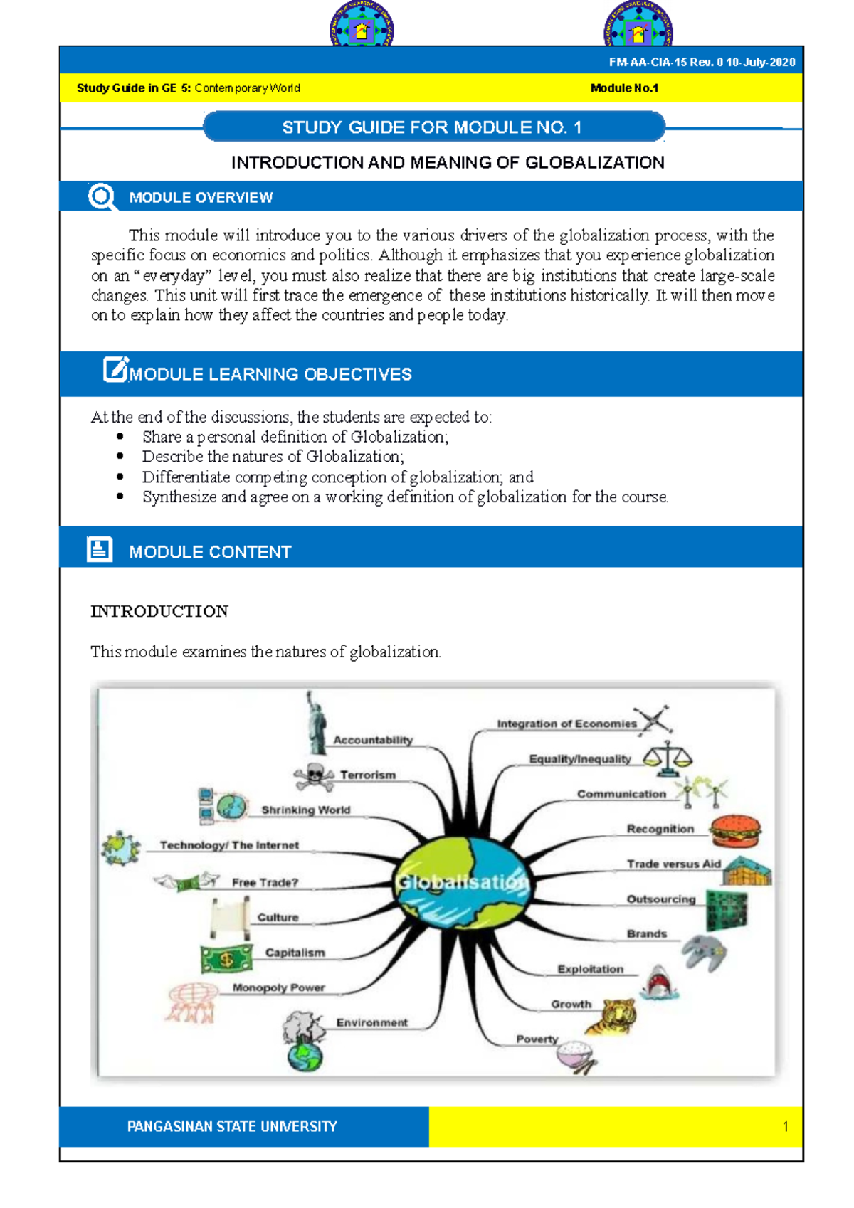 TCW-Module-1-Introduction and Meaning of Globalization - INTRODUCTION AND MEANING OF ...